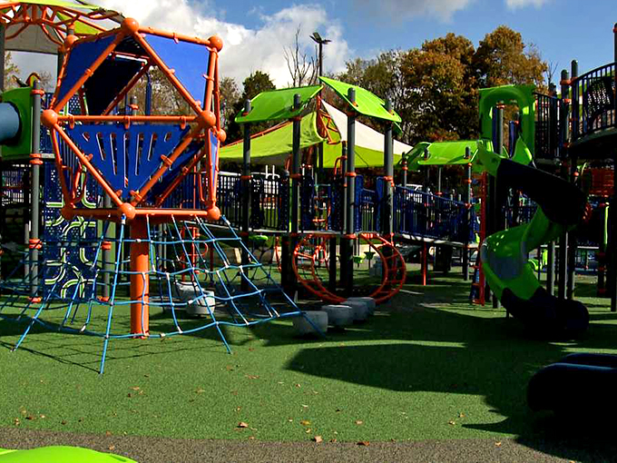 This modern playground proves Corydon isn't just living in the past&mdash;families create new memories here while surrounded by centuries of history.