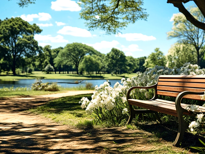 Nature's waiting room&mdash;where park benches invite you to sit a spell and remember that some of life's best moments happen when you're doing absolutely nothing.