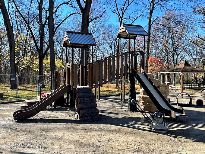 Even the playground equipment in Granville seems to whisper, "Slow down, enjoy childhood&mdash;these slides have stories to tell."
