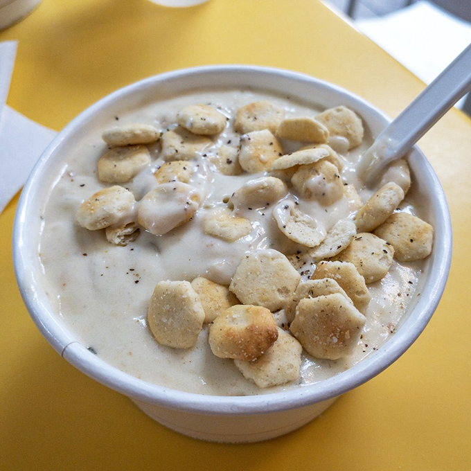 This isn't just clam chowder&mdash;it's a creamy ocean symphony in a bowl, with tender clams playing the starring role in every spoonful.