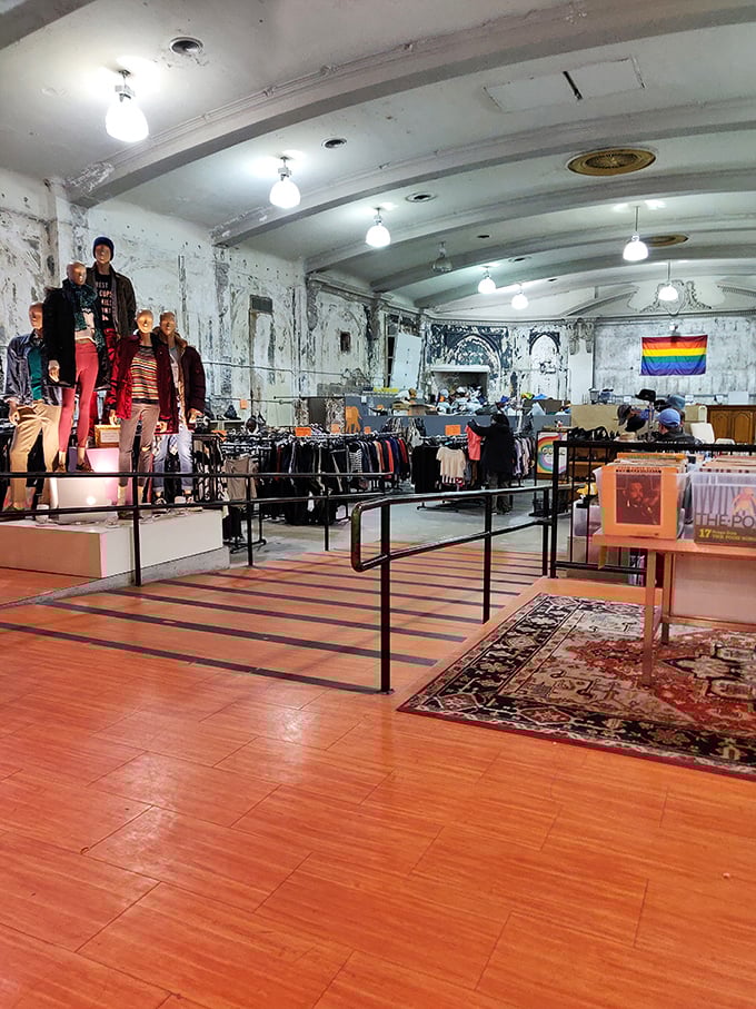 Fashion history unfolds on these racks, where yesterday's impulse buys become tomorrow's vintage statement pieces.