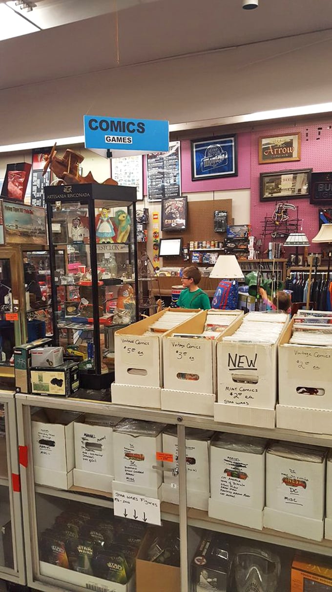 Comic book heaven awaits collectors young and old, where Batman, Superman, and forgotten heroes live on in carefully preserved pages.