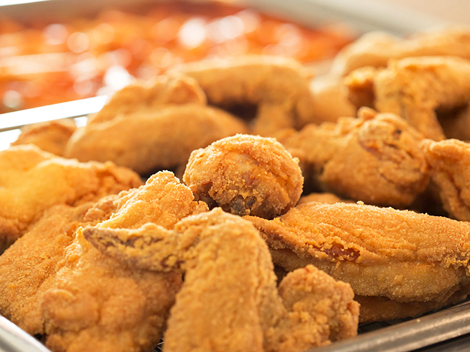 Golden perfection on a plate. If Michelangelo sculpted chicken instead of marble, this is what he would have created.