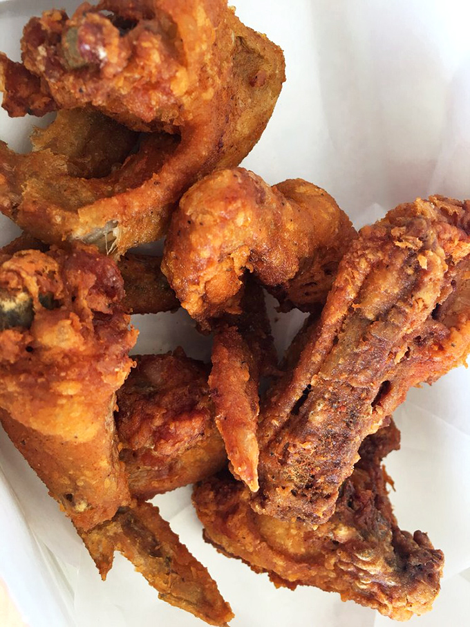 Golden-brown perfection that makes Colonel Sanders look like he's still in basic training. This chicken doesn't just talk the talk.