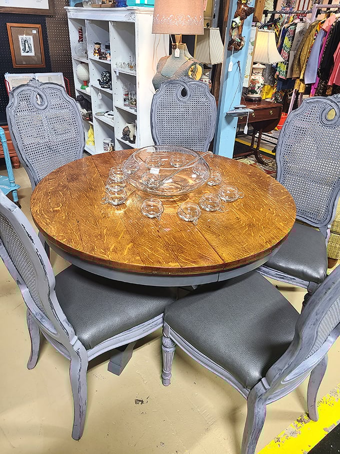 This elegant dining set isn't just furniture&mdash;it's a stage waiting for new family stories to unfold over countless future meals.