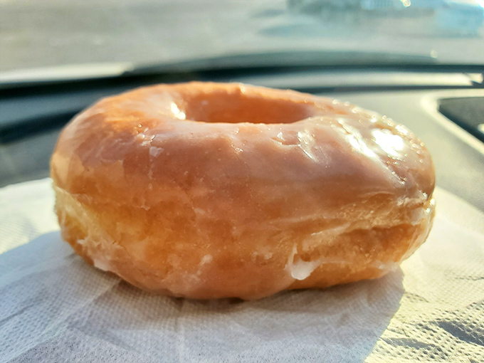 Behold the glazed masterpiece in all its glistening glory. This isn't just breakfast&mdash;it's edible sunshine with a perfect sugar sheen.