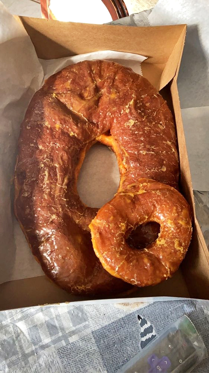 Behold the Texas-sized donut&mdash;a behemoth that makes regular donuts look like Cheerios. Diet plans enter at their own risk.