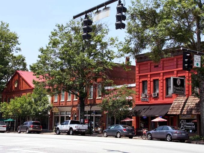 Even the traffic lights in Madison seem to move at a more civilized rhythm, giving you permission to slow down and savor the architectural eye candy.