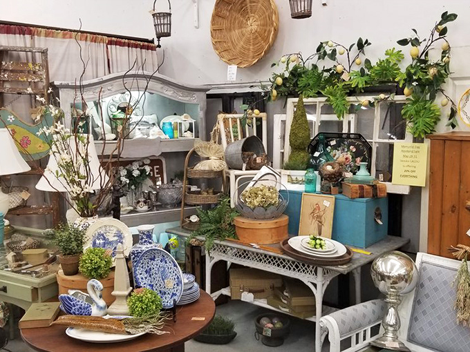 A curated corner that whispers "cottage core" before that was even a thing. Grandma's taste is suddenly the height of design influencer chic.