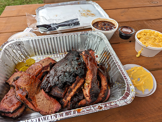 Brisket so tender and juicy it practically melts on contact, served with sides that don't just play supporting roles&mdash;they demand standing ovations.