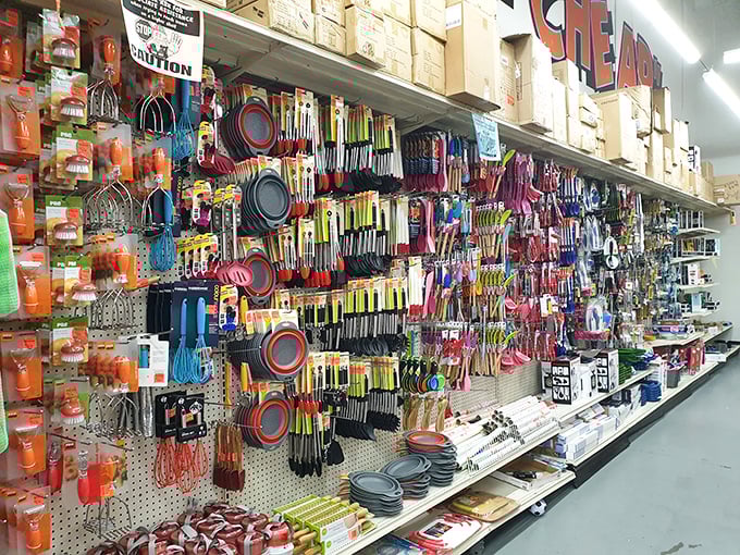 Kitchen utensils in every color imaginable &ndash; like a rainbow explosion in a chef's dream. Martha Stewart would have a field day.