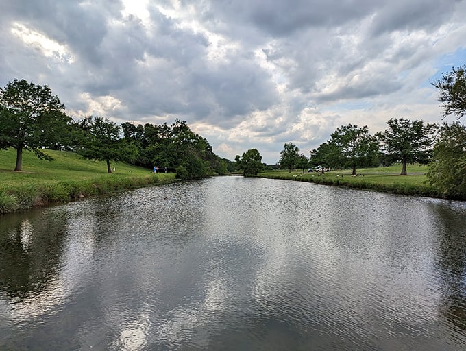 Lady Bird Johnson Municipal Park offers a serene escape with its peaceful pond reflecting Texas skies. Nature's own meditation app, but without the subscription fee.