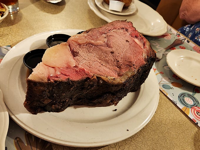 Not so much a serving as a geological event&mdash;this prime rib has layers that would make a Grand Canyon tour guide jealous.