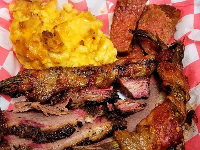 Mac and cheese that doesn't just sit beside the brisket&mdash;it demands equal billing. This is comfort food that's earned its PhD.