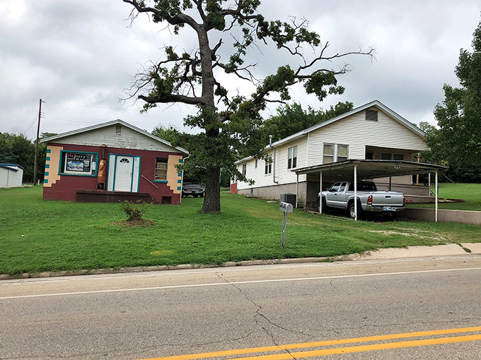 Colorful character meets small-town charm in these neighboring houses, where Oklahoma's residential quirks shine under big prairie skies.
