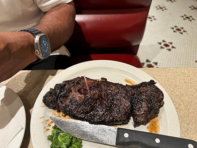 This isn't just a steak&mdash;it's a masterpiece of meat artistry. The perfect char on that New York Strip tells you everything you need to know about The Bright Star's priorities.