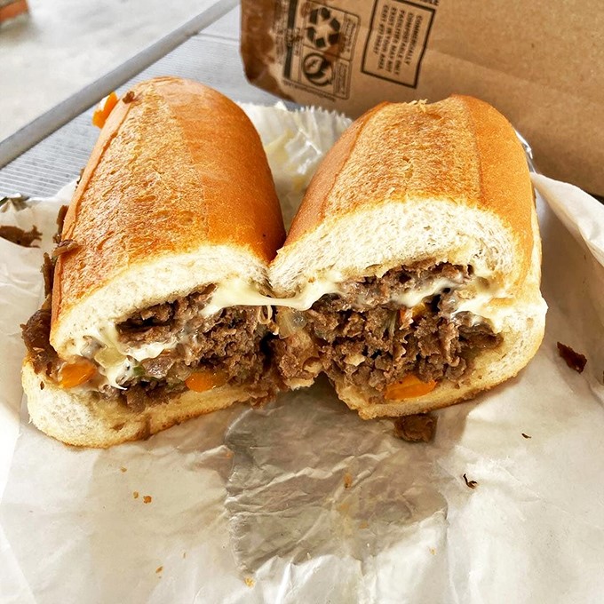 Behold the protagonist of our story: a cheesesteak so perfectly executed it might make Philadelphians question their loyalty.