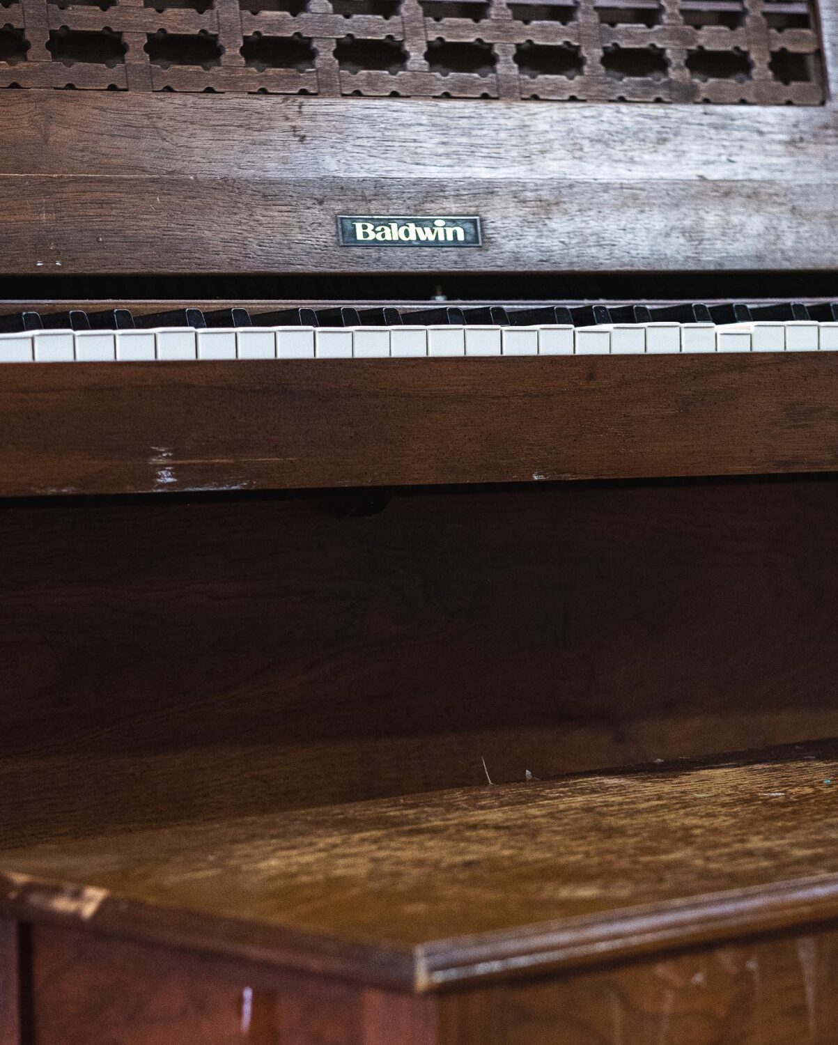This Baldwin piano isn't just furniture&mdash;it's waiting for its second act. Imagine the sonatas it's witnessed and the beginners who've plunked "Heart and Soul" on those keys.