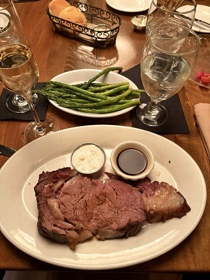 Prime rib so perfectly pink it could make a vegetarian question their life choices. The horseradish cream adds just the right kick.