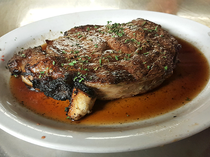 This prime rib isn't just dinner, it's an event&mdash;a richly marbled masterpiece swimming in its own flavorful juices that whispers, "Diet tomorrow, live today."