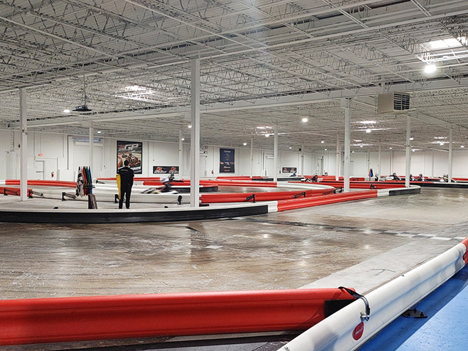 The track's twists and turns challenge even seasoned drivers. Those red and white barriers have witnessed countless "I almost had you" moments.