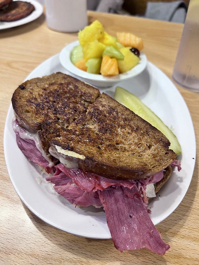 Meet the Reuben, the Godfather of sandwiches. It's an offer your taste buds can't refuse &ndash; corned beef, sauerkraut, and Russian dressing in perfect harmony.