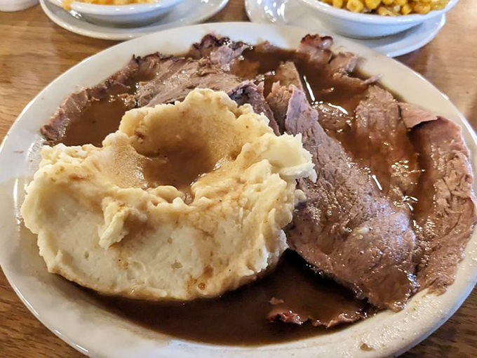 This isn't just roast beef&mdash;it's a declaration of independence from culinary fads. That perfect pink center speaks a universal truth: simplicity wins.