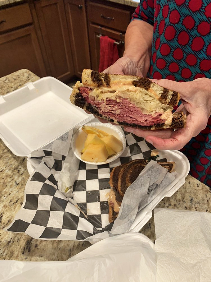 Look at that corned beef mountain! This Reuben doesn't just satisfy hunger&mdash;it creates a memory your taste buds will reminisce about for weeks.