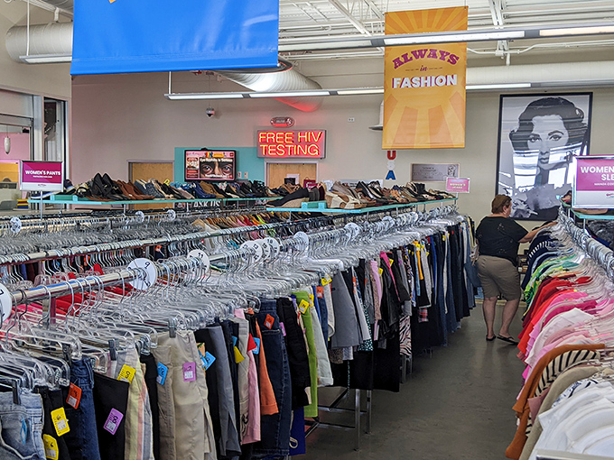 Rack after rack of fashion history. It's like time-traveling through a century of closets, one hanger at a time.