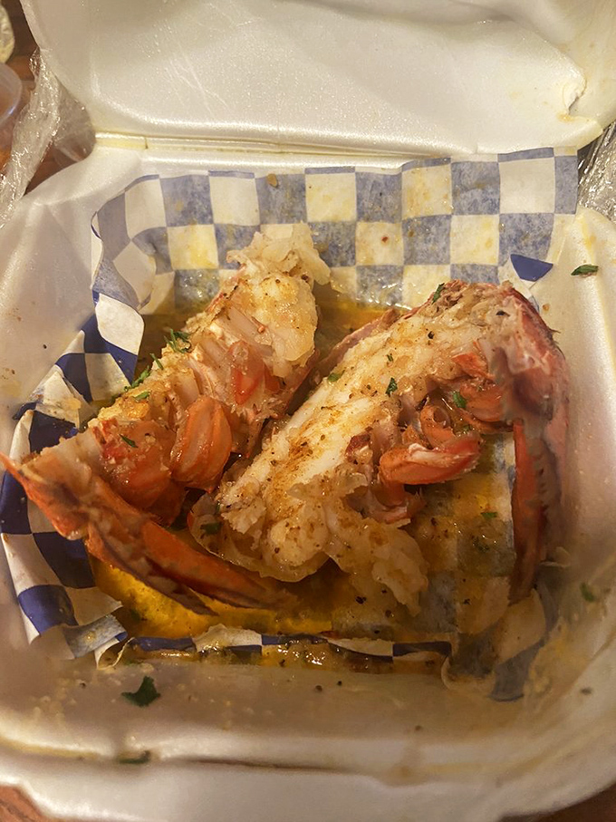 These lobster tails aren't just steamed; they're transformed into buttery vessels of oceanic bliss that would make Neptune himself jealous.