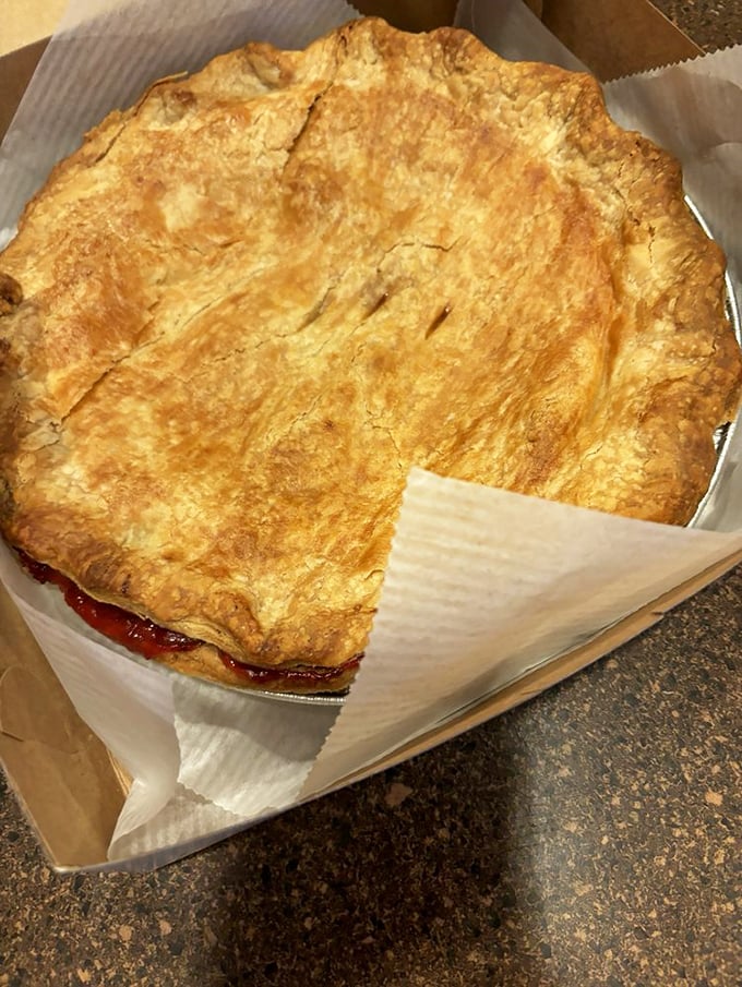 The holy grail of fruit pies&mdash;golden, flaky crust giving way to ruby-red filling. This isn't just dessert; it's edible poetry.