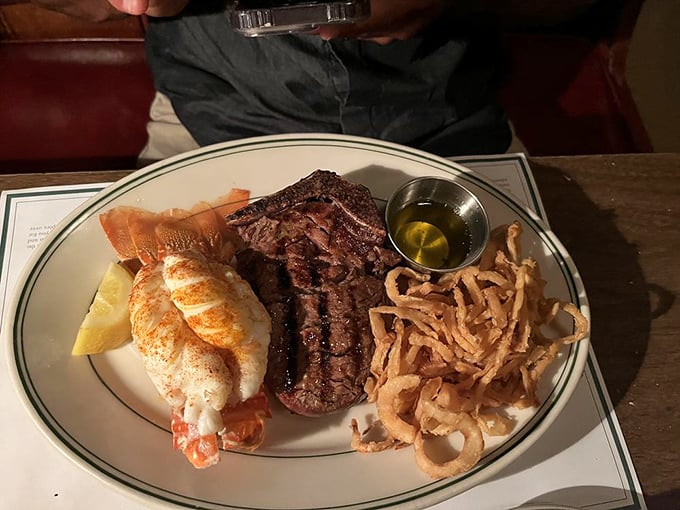 Surf meets turf in perfect harmony. That lobster tail isn't just along for the ride&mdash;it's an equal partner in this culinary tango.
