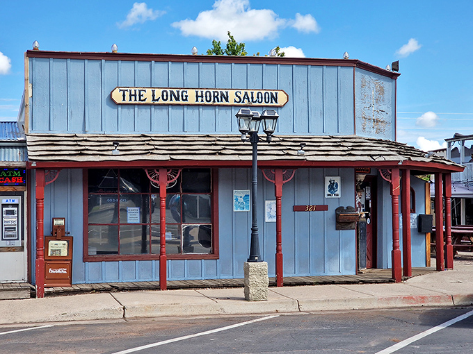 The Long Horn Saloon doesn't just look like it belongs in a Western&mdash;it practically wrote the script. Step in for a sarsaparilla or something stronger, pardner.