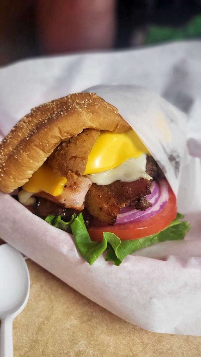 Golden onion rings that shatter with each bite &ndash; the supporting actors that sometimes steal the show from the burger stars.