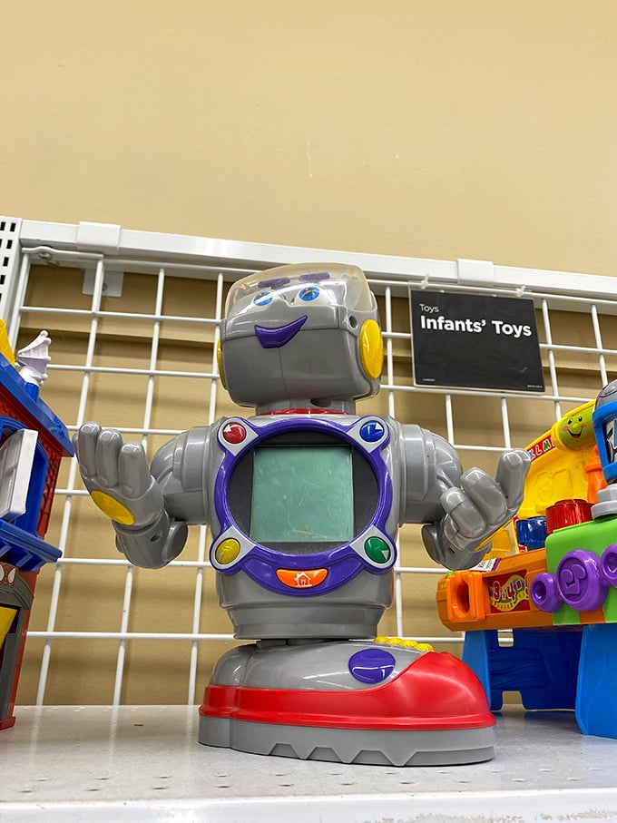 Remember when toys had personality instead of batteries? This robot looks ready for its second act in some lucky kid's imagination.