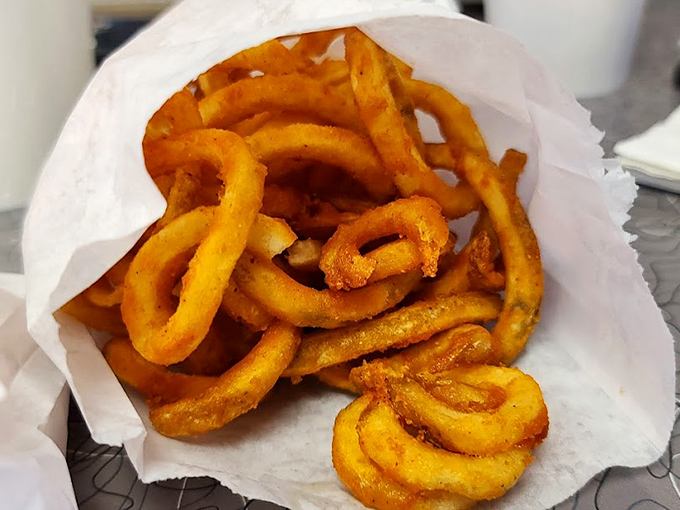 Curly fries that zigzag like the back roads of Kansas&mdash;crispy, golden, and demanding to be dunked in ketchup or ranch.