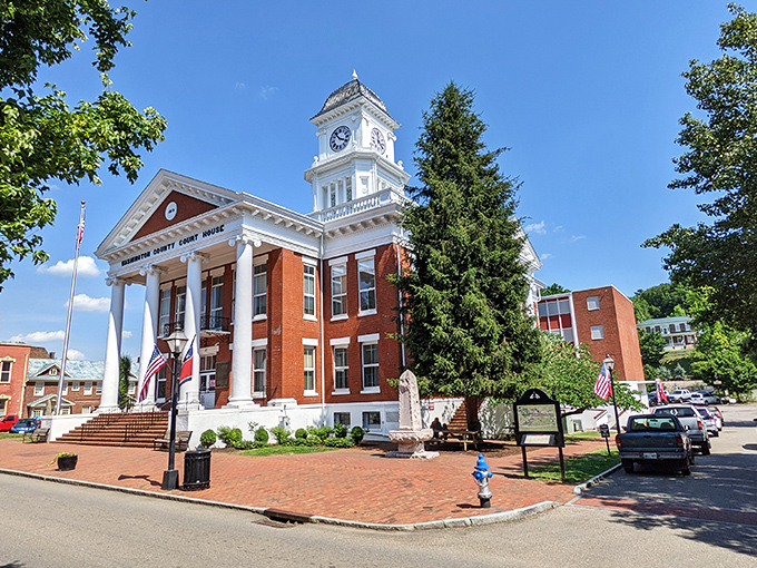 Majesty in brick and mortar! The Washington County Courthouse has witnessed more Tennessee history than most history books have pages.