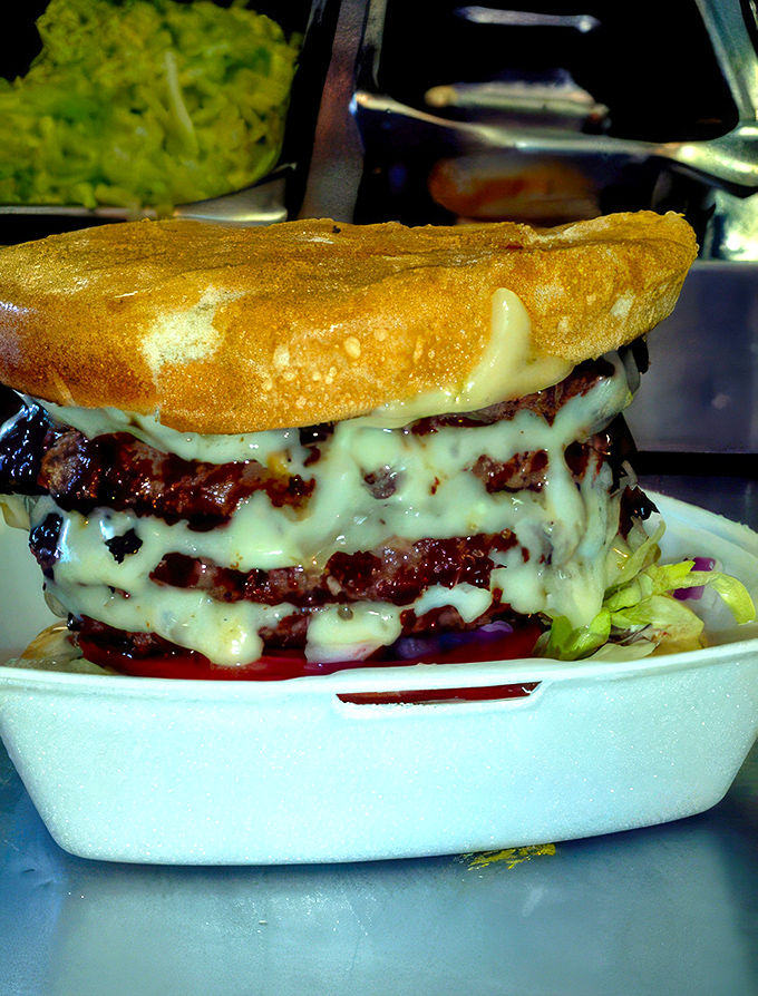 Behold the Double Whatta-Burger with cheese&mdash;a towering achievement that makes skyscrapers jealous. Architecture you can eat!