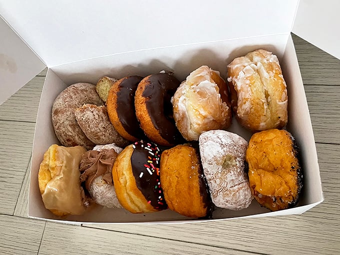 A dozen reasons to skip your morning meeting. The box may say "to-go," but we all know these beauties won't make it home.