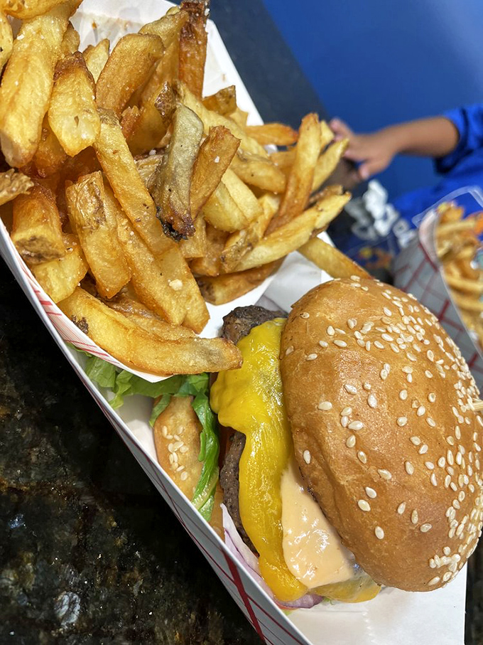 This classic cheeseburger doesn't need fancy tricks&mdash;just perfectly melted cheese, fresh toppings, and a bun that knows its supporting role.