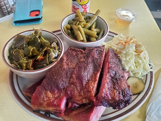 These ribs don't need a filter&mdash;that smoke ring is the real deal. The kind of barbecue that makes you forget table manners exist.