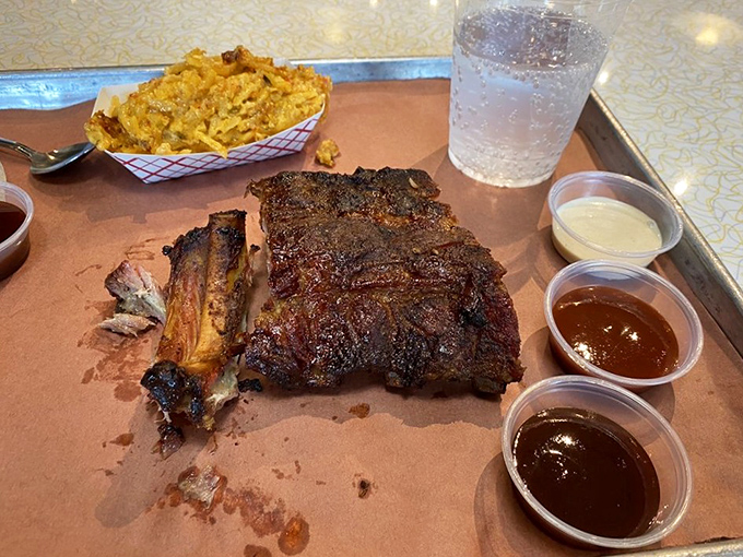 Meat candy in its natural habitat&mdash;glistening ribs and brisket with a bark so beautiful it belongs in an art gallery.