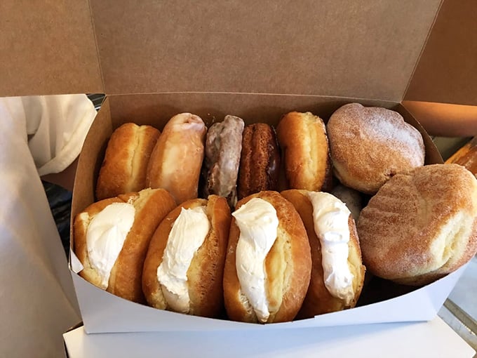 A dozen reasons to blow your diet in one delicious box. Like a family reunion of fried dough, each member brings something special to the party.