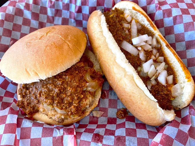 Behold: the Coney Island hot dog and its beefy cousin. That meat sauce isn't just a topping&mdash;it's a family tradition worth driving across state lines for.