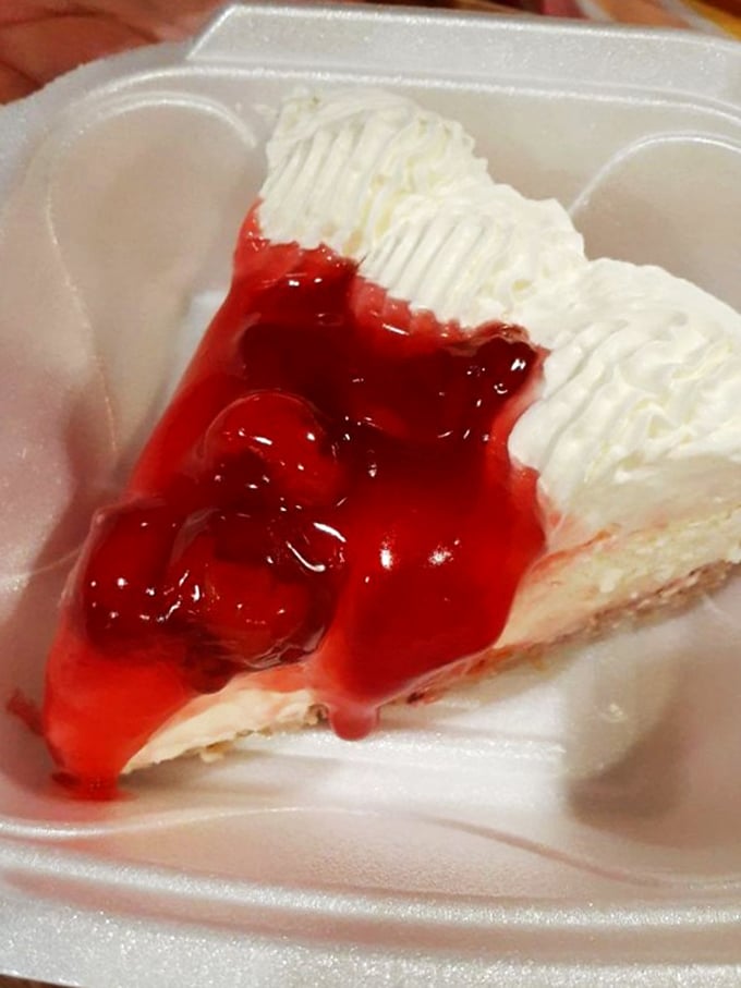 That cherry cheesecake isn't just dessert&mdash;it's a religious experience with a graham cracker foundation and whipped cream halo.