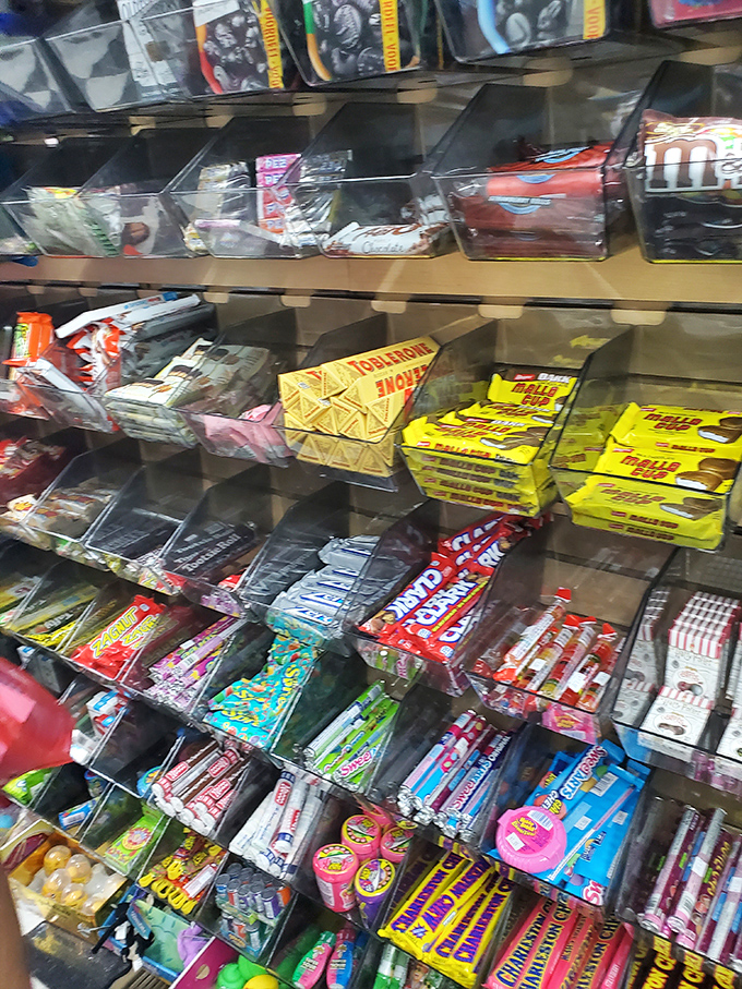 Chocolate bars from around the world stand at attention, waiting to be drafted into your personal sugar army.