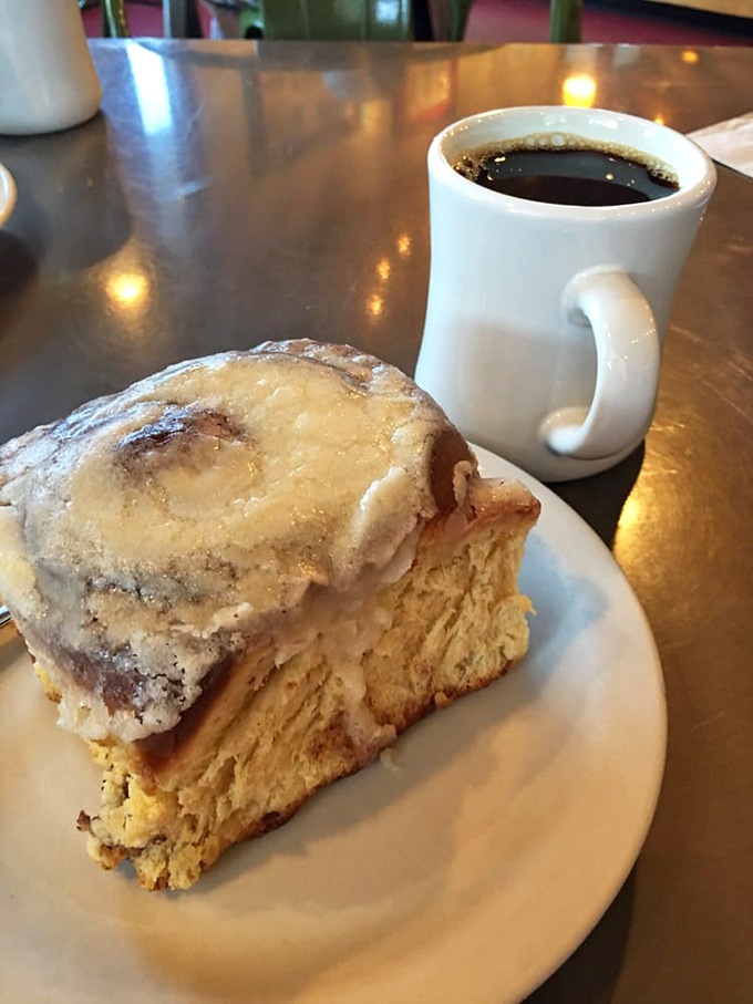 That sticky bun doesn't need a dating profile; it's already mastered the art of being irresistible alongside its perfect coffee companion.