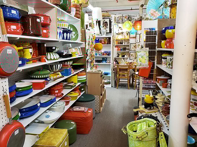 A rainbow of vintage cookware that would make Julia Child swoon. Remember when kitchen tools were built to outlast their owners?