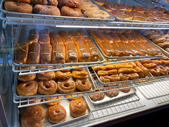 The glass case of temptation where life-changing decisions are made daily. "I'll take one of each" seems entirely reasonable here.