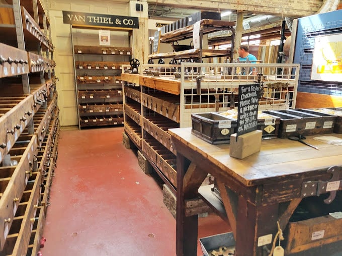 Hardware heaven! Like a library card catalog for the architecturally obsessed. I'd spend hours here just running my fingers over these wooden drawers.